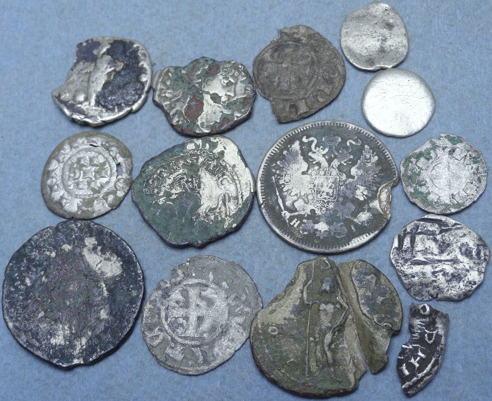 Lot of 16 Misc. Roman - Medieval Silver / Fouree Coins | eBay