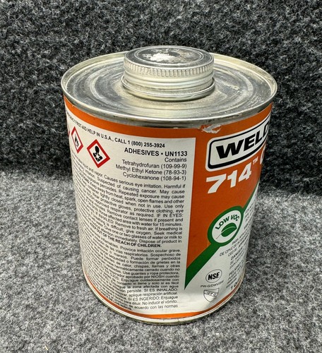 Weld On 714 CPVC Pipe Cement 1 Quart 32 oz Can Orange | eBay