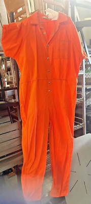 Genuine Bob Barker Prison Jail Inmate Orange Jumpsuit L XL 2X 3X 4X 5X ...