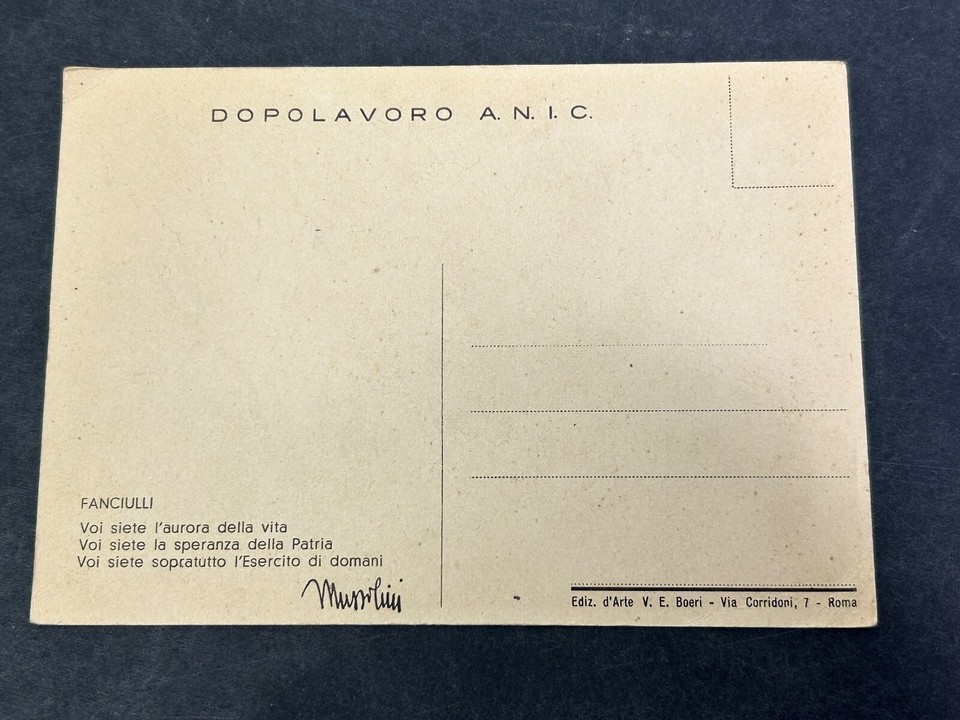 Original WWII Italian Benito Mussolini Large Post Card | eBay
