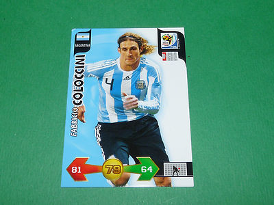 COLOCCINI ARGENTINA PANINI FOOTBALL FIFA WORLD CUP 2010 CARD ADRENALYN ...