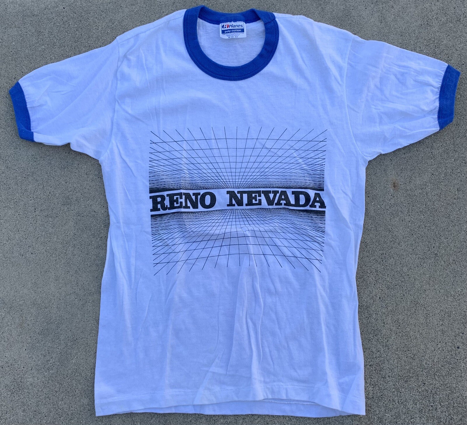 vintage Reno Nevada ringer tee t-shirt 80s 1980s single stitch size M ...