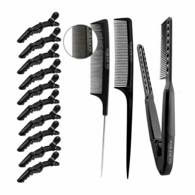 Hair Bar NYC Professional Keratin & Hair Styling Clip & Comb Tools Kit ...