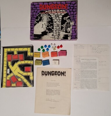 Dungeon! board game 1975 TSR Dungeons and Dragons Rare Box! HTF Indie ...
