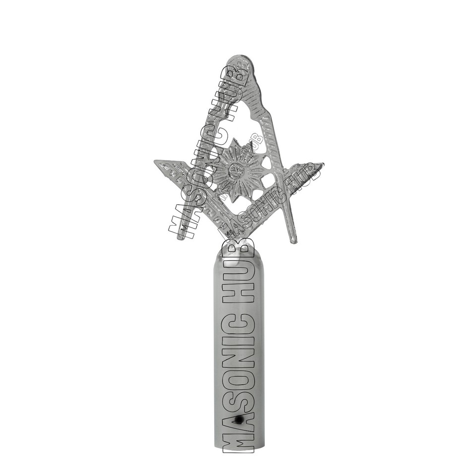 Silver Masonic Blue Lodge Tops Set with MM Emblem Freemason Masonic ...