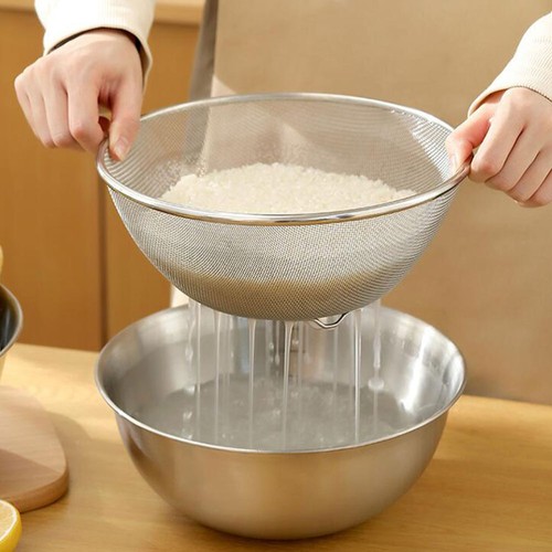 Drain Basket Rice Washing Sieve Cleaning Kitchen Strainers and ...