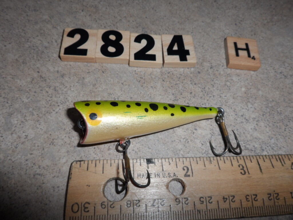 U2824 H WOODEN FROG COLOR CHUGGER POPPER FISHING LURE | eBay