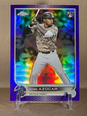 2022 Topps Chrome Update Jose Azocar Purple Refractor RC #USC46 San ...