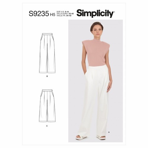 Simplicity Sewing Pattern S9235 Misses' Pleated Trouser with Waistband ...
