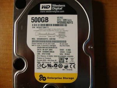 Western Digital WD5002ABYS-02B1B0 DCM:HHNNNT2MGB 500gb 3.5" Sata Hard ...