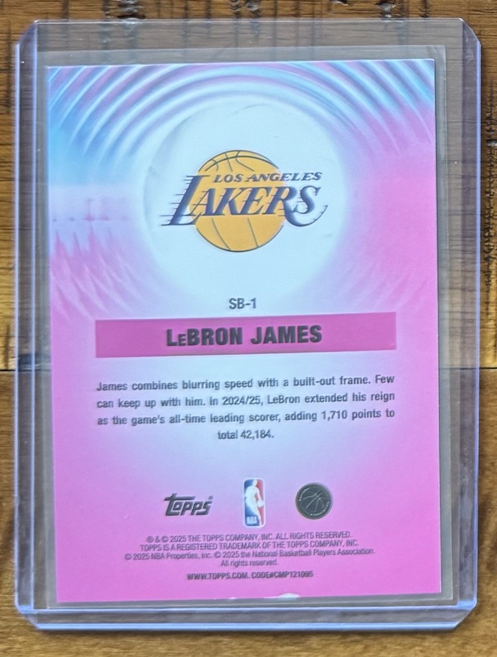 Lebron James Sonic Boom Topps 2025-26 SSP CASE HIT! SB-1 | eBay