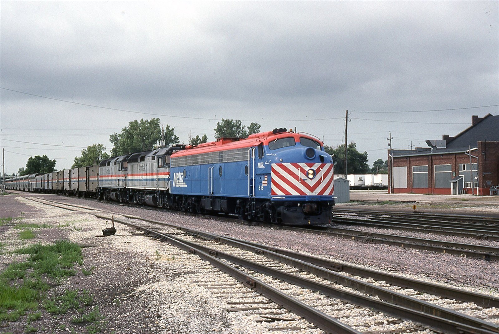 ACTION SLIDE METRA 515 E8A AMTRAK FLOOD DETOUR ON CNW +2 | eBay