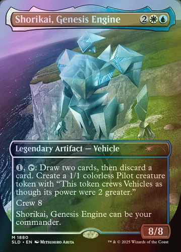 MTG Shorikai, Genesis Engine Borderless Foil ** Secret Lair Drop ...
