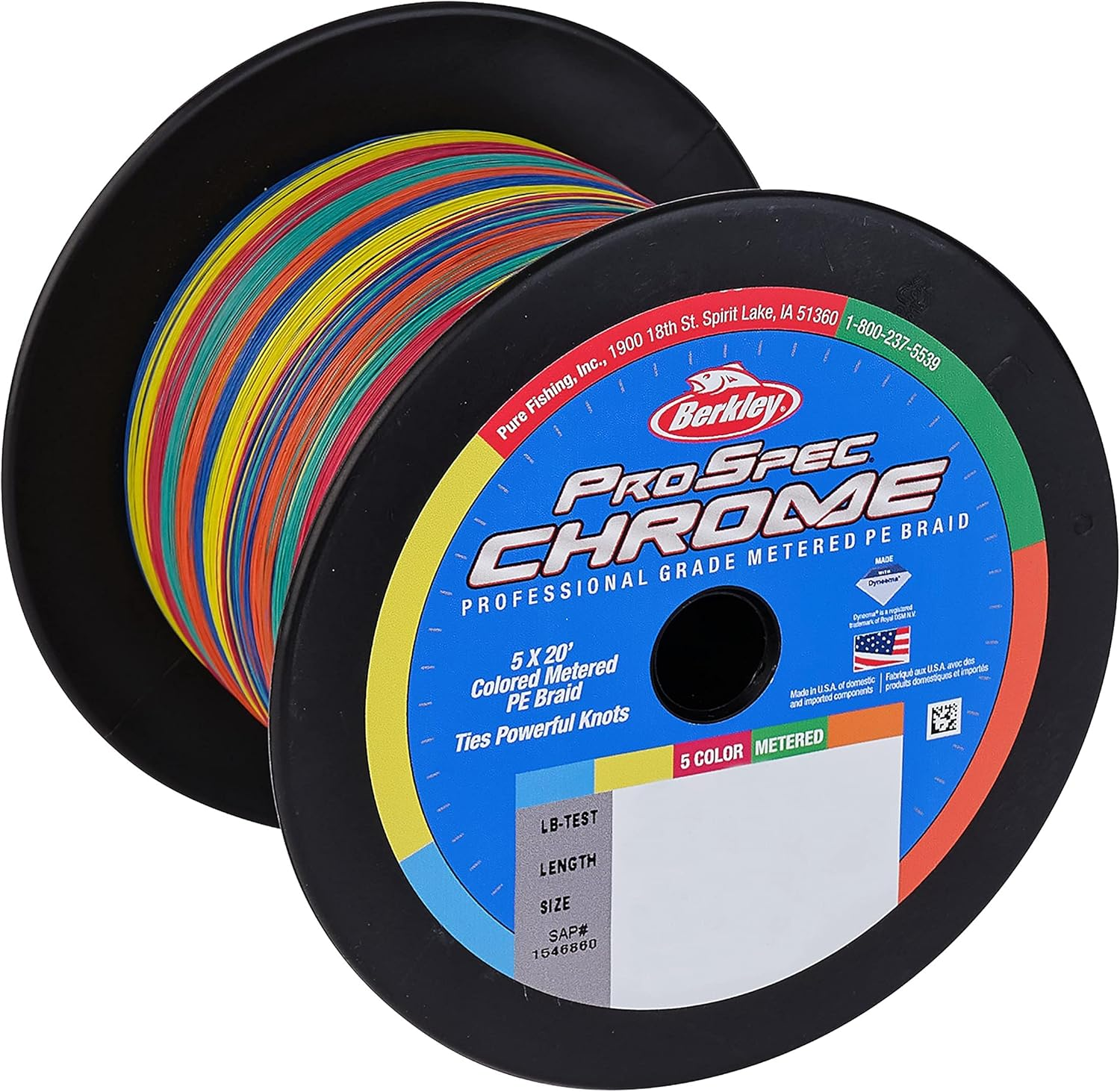 Prospec Chrome 5X20' Metered Saltwater Braid Fishing Line 1500M - 80LB ...