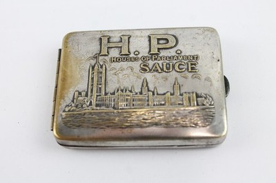 J R Gaunt HP Sauce Silver Plated Brass Vesta / Matchbox | eBay UK
