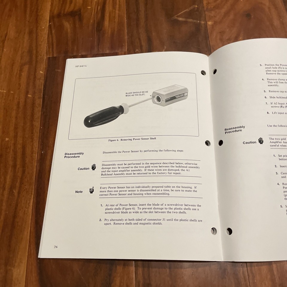HP 8487A Power Sensor Operating & Service Manual 08487-90001 | eBay