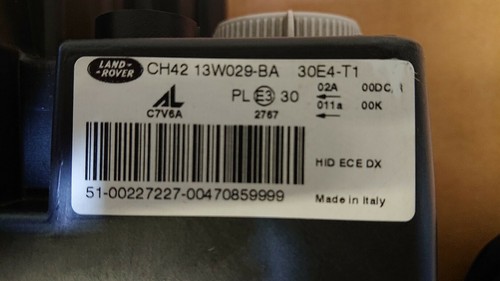 Genuine Range Rover 2010 - 2012 LHD RHF lamp - LR028474/LR142591- CH42 ...