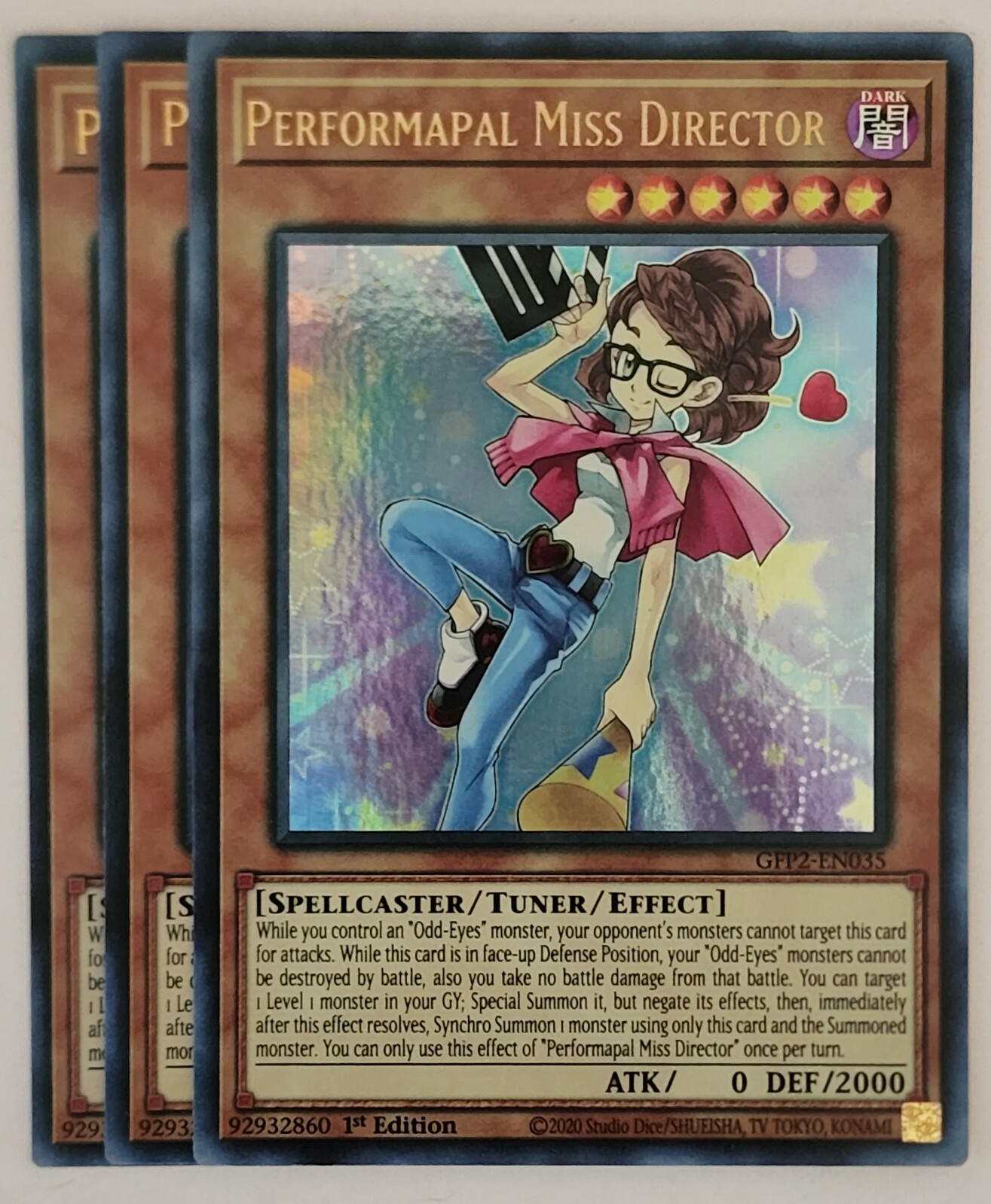 Yugioh x3 Performapal Miss Director GFP2-EN035 Ultra Rare 1st Edition ...
