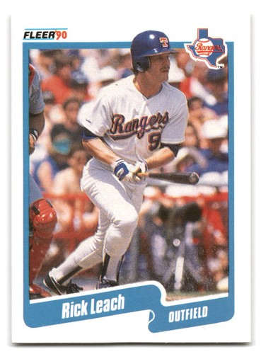 Rick Leach 1990 Fleer Baseball #305a Texas Rangers | eBay