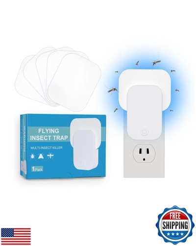 Flying Insect Trap Indoor Plug-in Bug Catcher Zapper Light, Mosquito ...