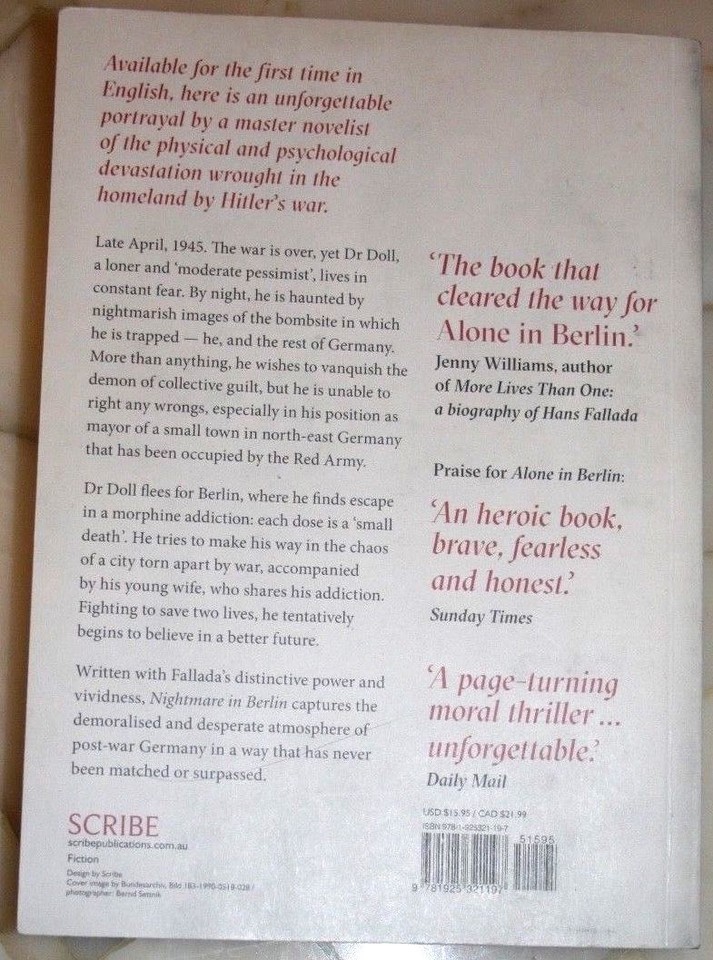 Fallada Collection: Nightmare in Berlin by Hans Fallada (2017, UK ...