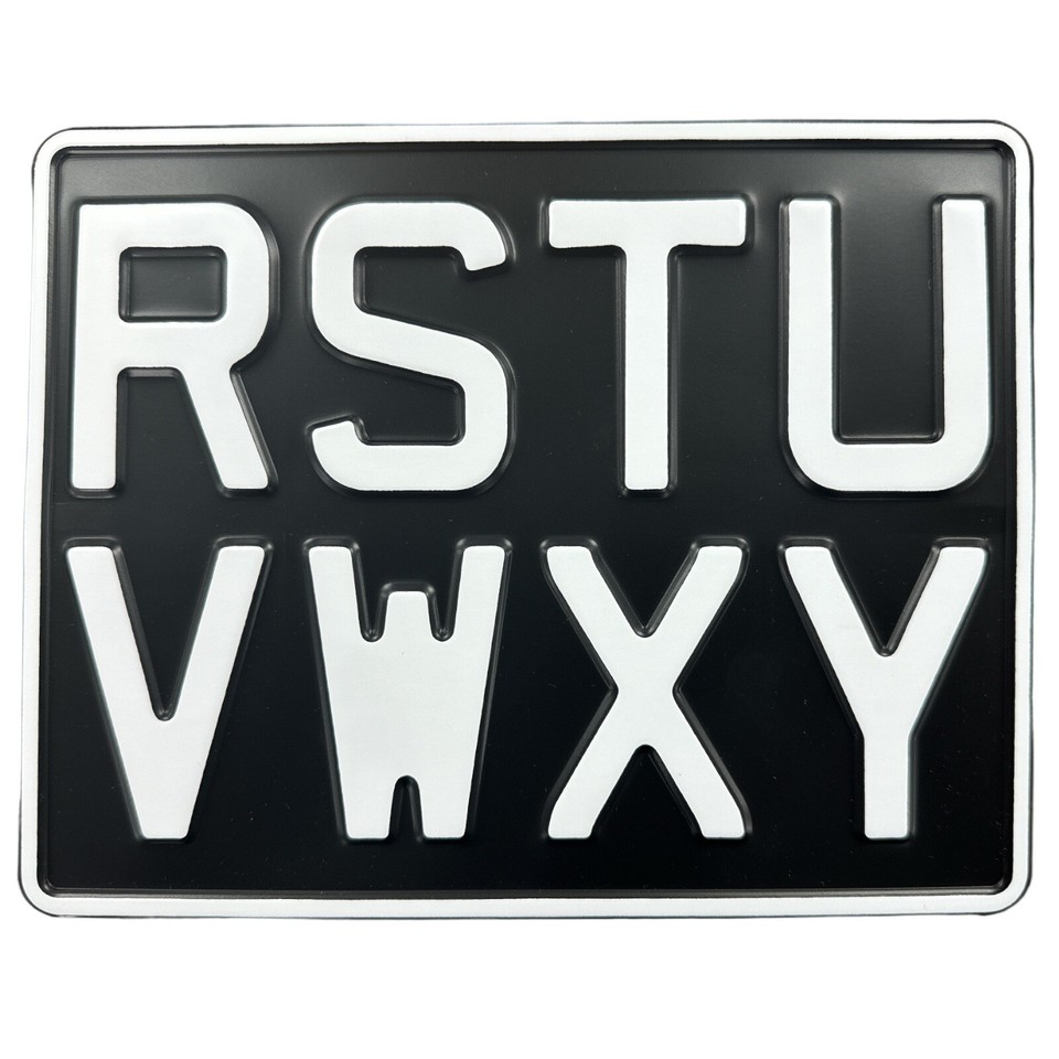 Motorcycle Number Plate 9X7 Classic, Vintage, Metal Pressed ...