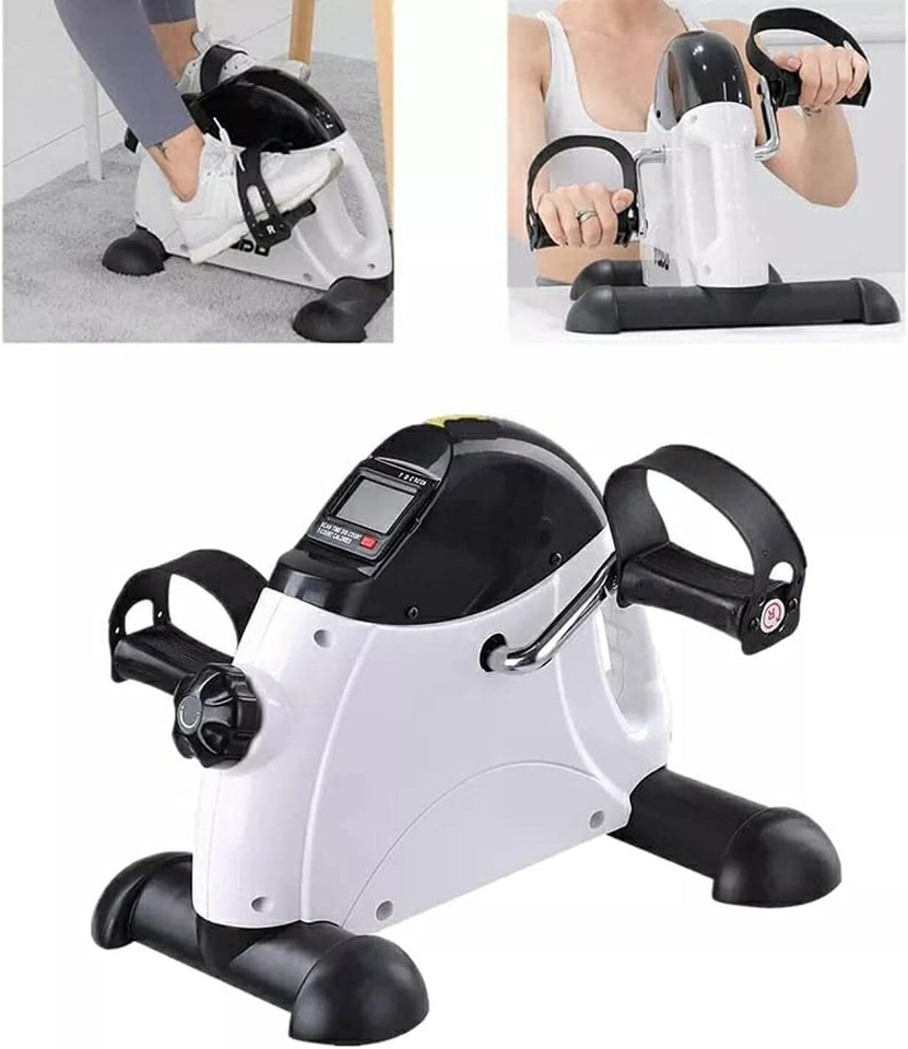 Mini Exercise Bike Pedal Exerciser Arm Leg Cycle Machine Adjustable ...