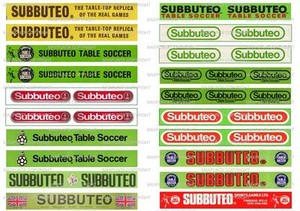 Subbuteo 20 stickers with 12 different logos for fence | eBay