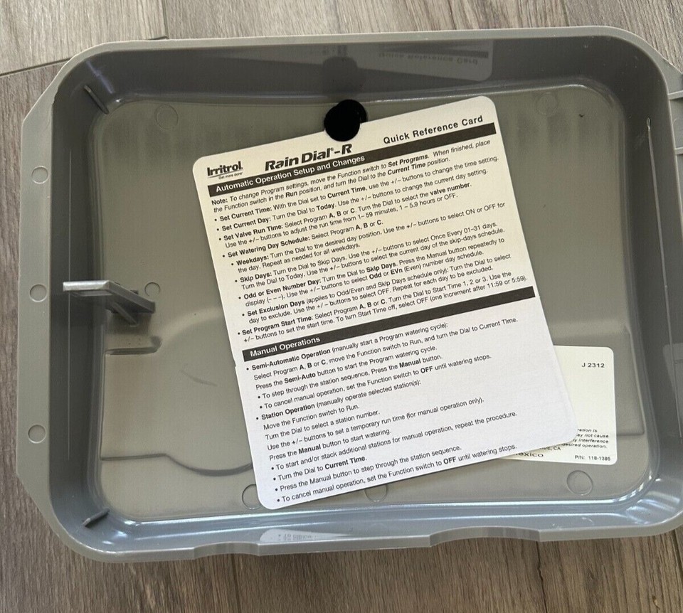 Irritrol Rain Dial RD1200-EXT-R 12 Station Outdoor Irrigation ...