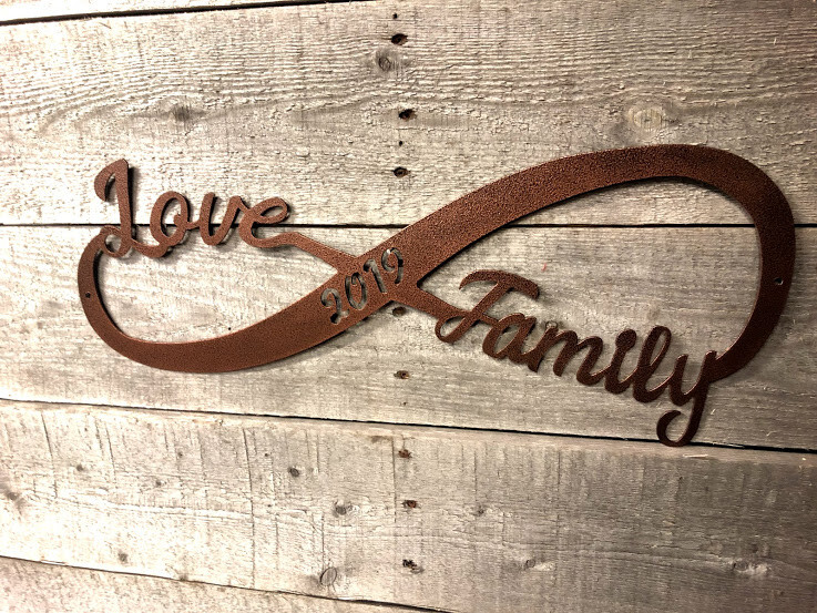 Infinity Love & Family wall decor CUSTOMIZED with your name date! | eBay