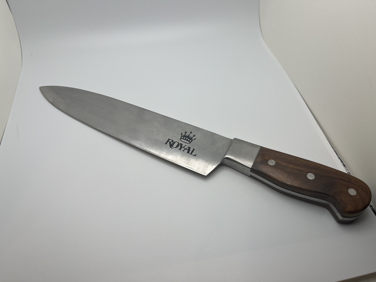 8 Inch Chefs Knife Wood Handle New And Never Used Or Fully Sharpened | eBay