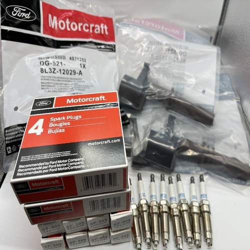 OEM Motorcraft 8 Ignition coil DG521 & 8 Spark Plug SP509 Fit Ford F150 ...