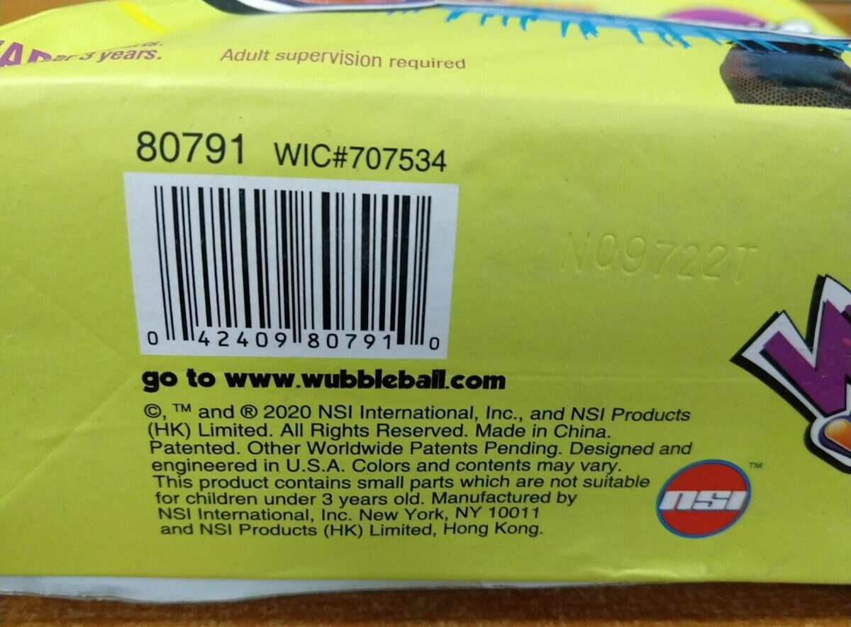 NEW Wacky Wubble Blue Ball - Super Wubble Bubble 20 Inches. No Pump ...