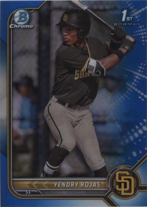 2022 Bowman Chrome - Prospects Yendry Rojas #BCP-178 Blue Refractor ...