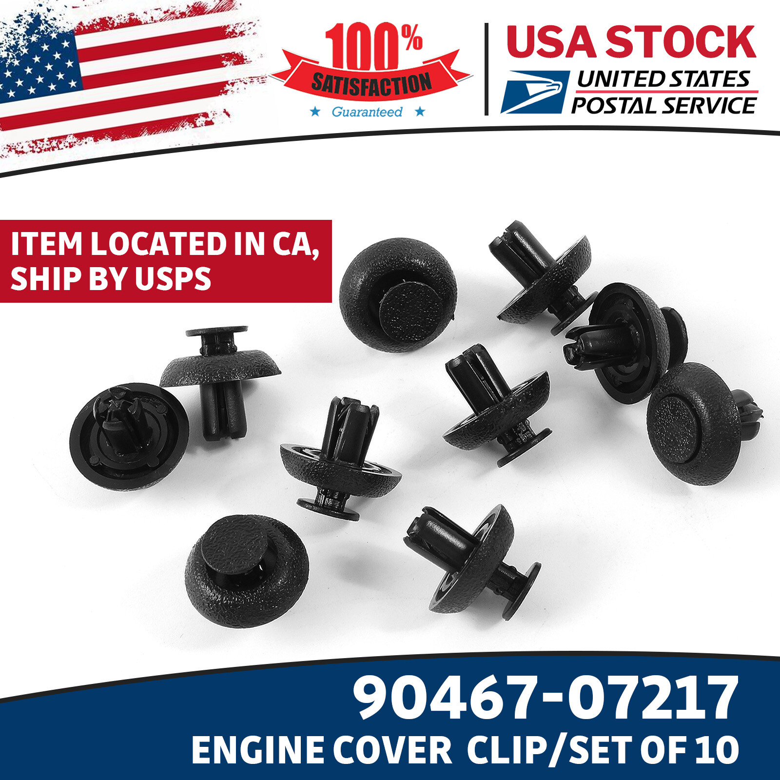 10 For Toyota Lexus 90467-07217 Engine Cover Radiator Support Side ...