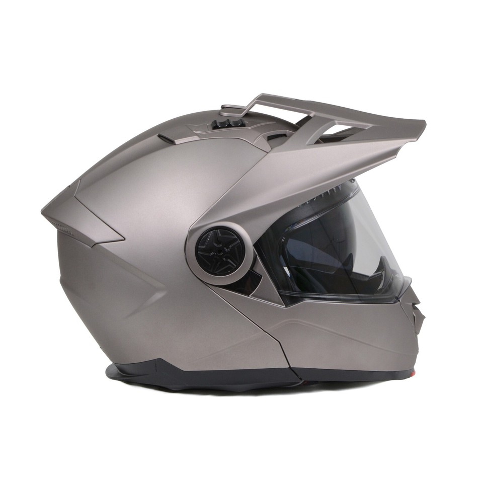 Milwaukee Helmets MPH9808DOT 'Ionized' Silver Advanced Motorcycle ...