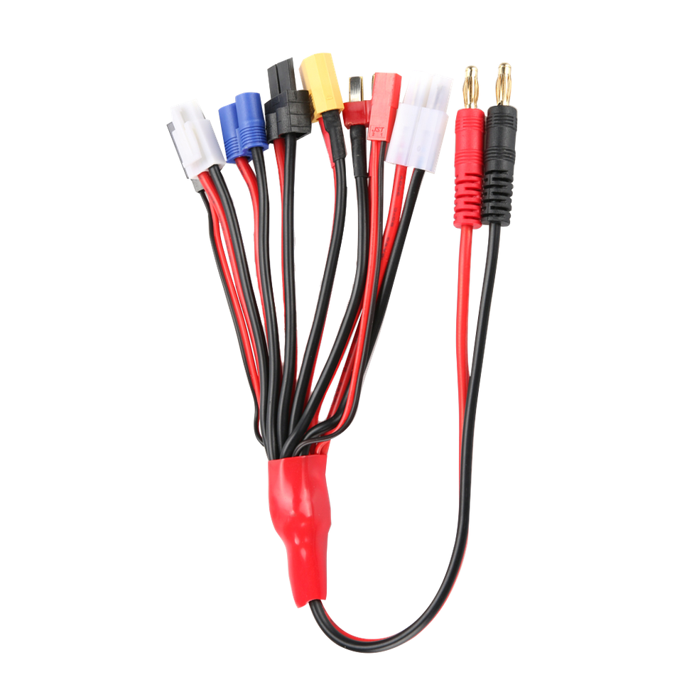 RC Lipo Battery Charger Adapter Connector Splitter Wire 8 in 1 Convert ...