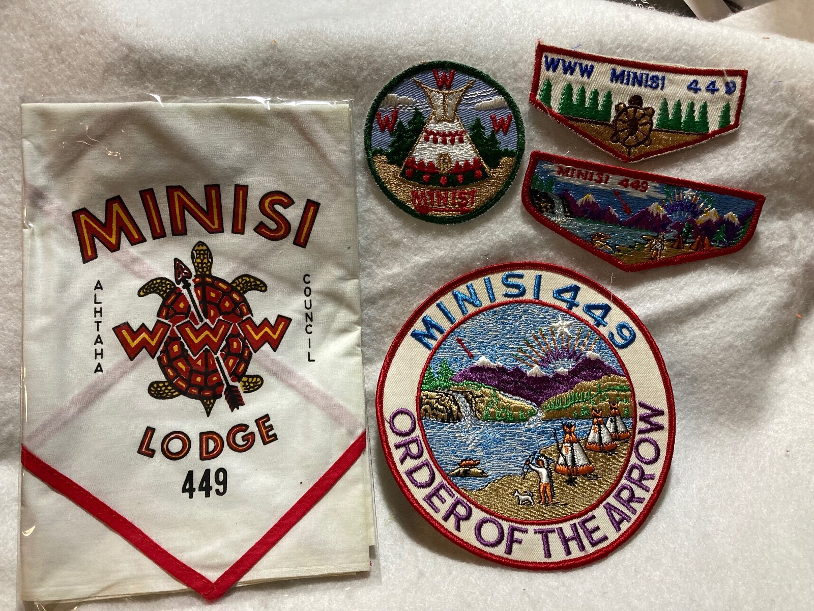 (mr14) Boy Scouts- MINISI OA Lodge 449 Lodge - 5-pieces lot - Alhtaha Counci | eBay