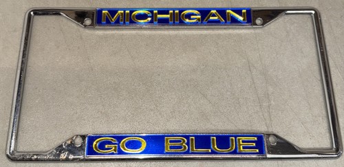 University of Michigan Go Blue Metal License Plate Frame Tag | eBay
