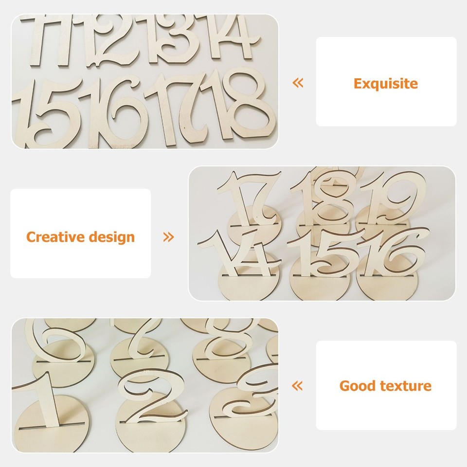 10 Pcs Rustic Table Number Wedding Party Decorations Wood Numbers ...