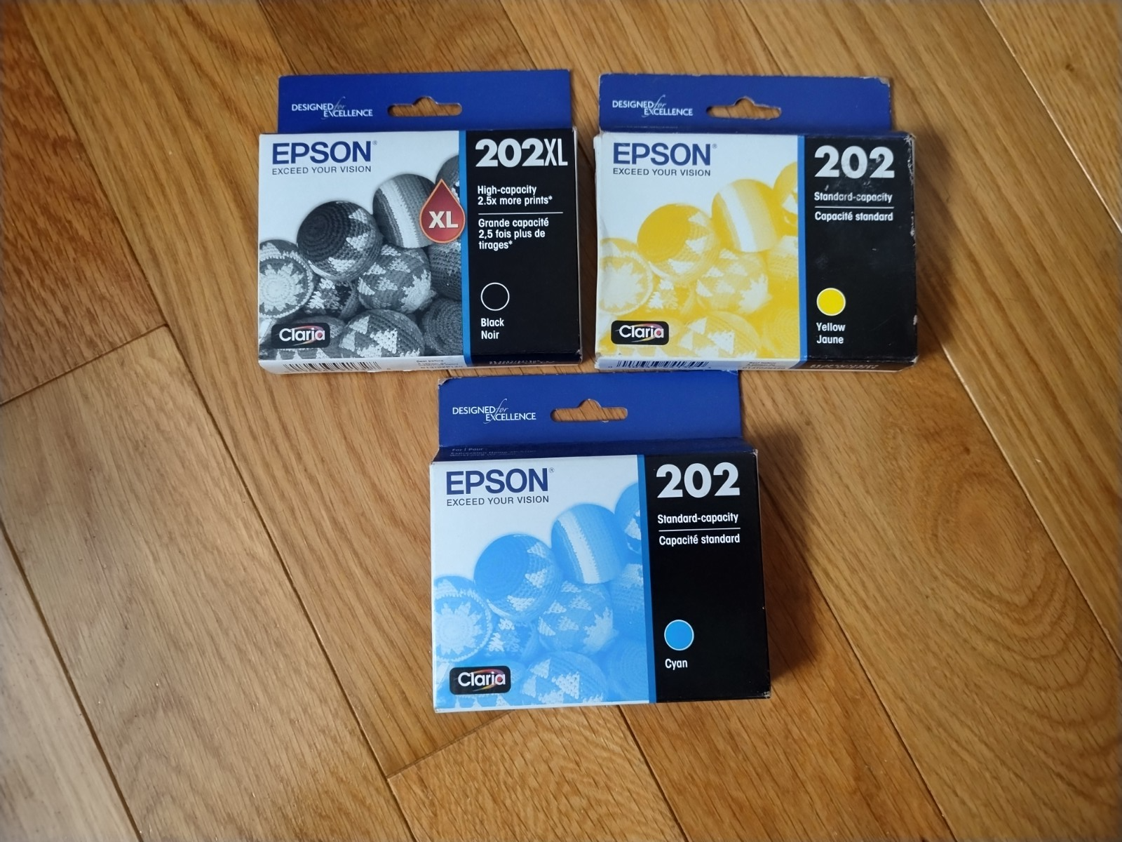 2024-27 GENUINE LOT 3 EPSON 202XL / 202 INK EXPRESSION XP-5100 ...