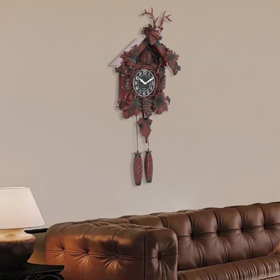 Retro deer head wall clock without dry battery,Wall Clock,Retro Large ...