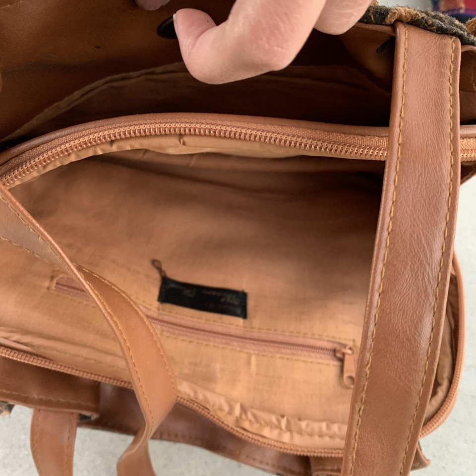 Brown animal print leather suede cheetah zebra patterned bag purse ...