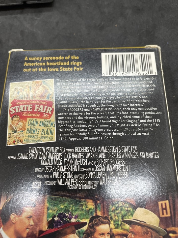 State Fair (VHS, 1999, Restored Classics THX Sound)Jeanne Crain, Dick ...