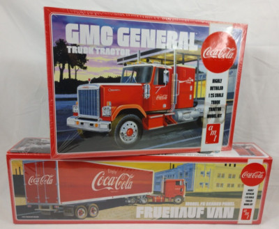 Set of 2 AMT Coca Cola Model Kit 1/25 Scale GMC General Truck Tractor ...