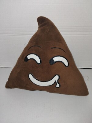 Brown 11" Emoji Poop Drool Plush Pillow | eBay