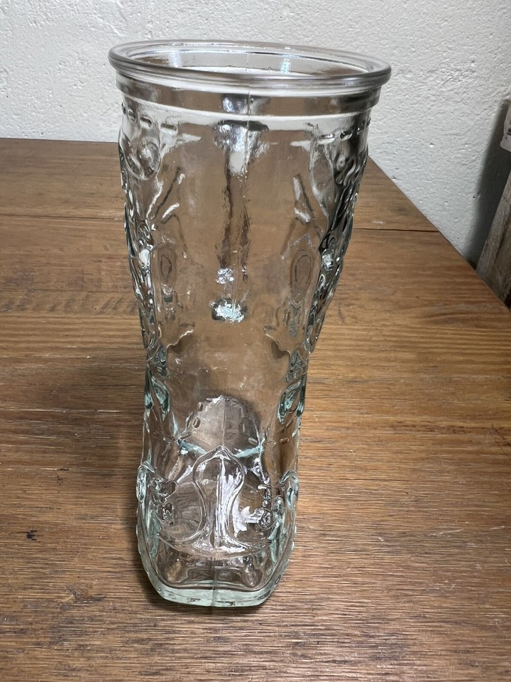 Cowboy Boot Drinking Glass Beer Mug Country Western 5 7/8” | eBay