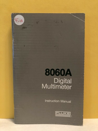 Fluke 632661 8060A Digital Multimeter Instruction Manual | eBay