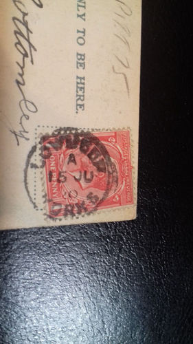 CLAPHAM COMMON Fountain 1920 Yorkshire thimble postmark WHERE ? POSTAL ...