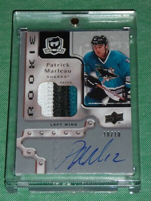 2017-18 The Cup PATRICK MARLEAU AUTO 3CLR PATCH 10/10 *06-07 Rookie ...